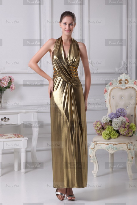 Vestidos Dorados Largos